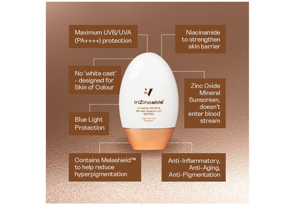 Dr. V InZincable SPF50 Sunblock | Mineral Sunscreen | No white cast ...