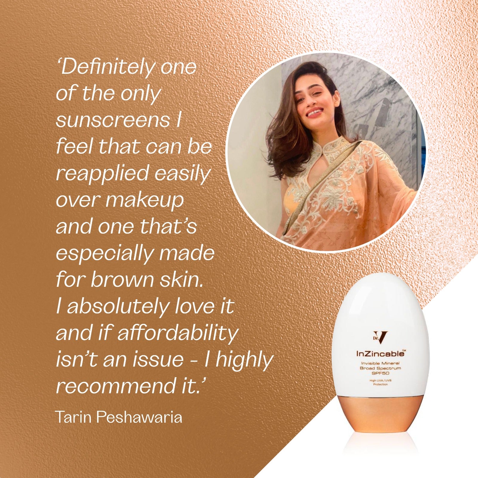 Dr. V InZincable SPF50 Sunblock | Mineral Sunscreen | No white cast ...