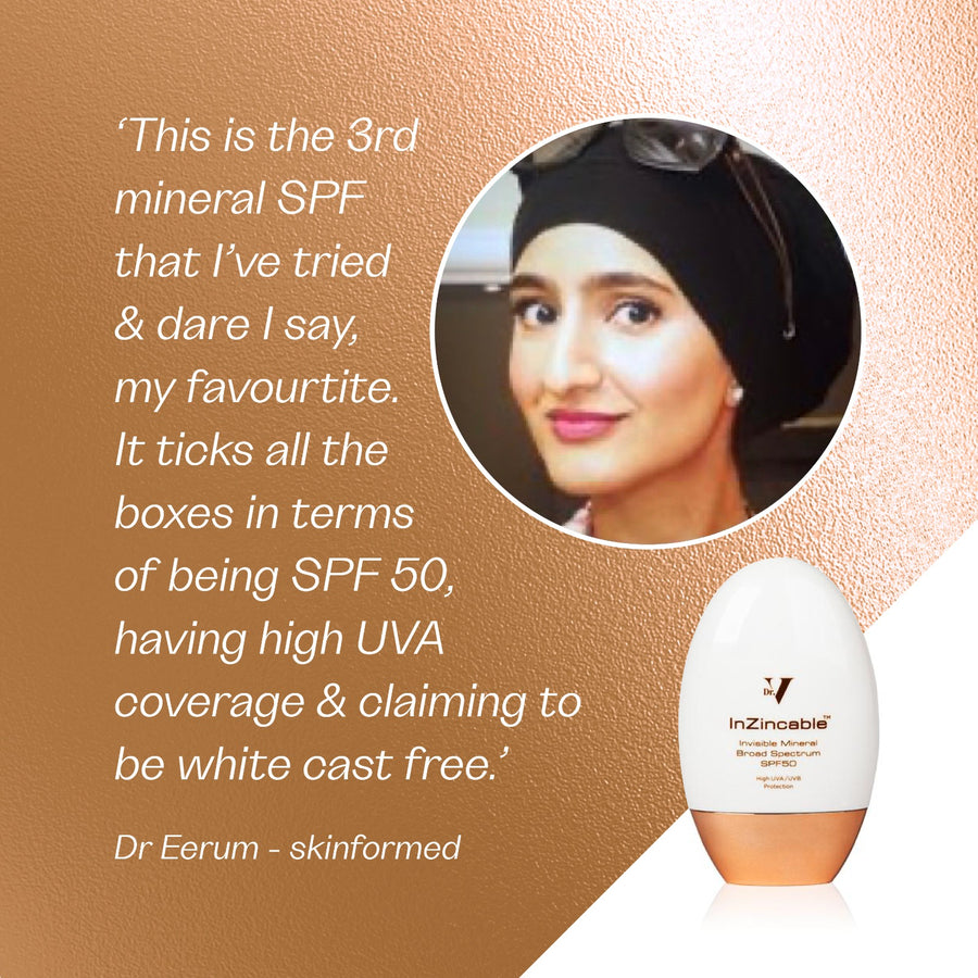 Dr. V InZincable SPF50 Sunblock | Mineral Sunscreen | No white cast ...
