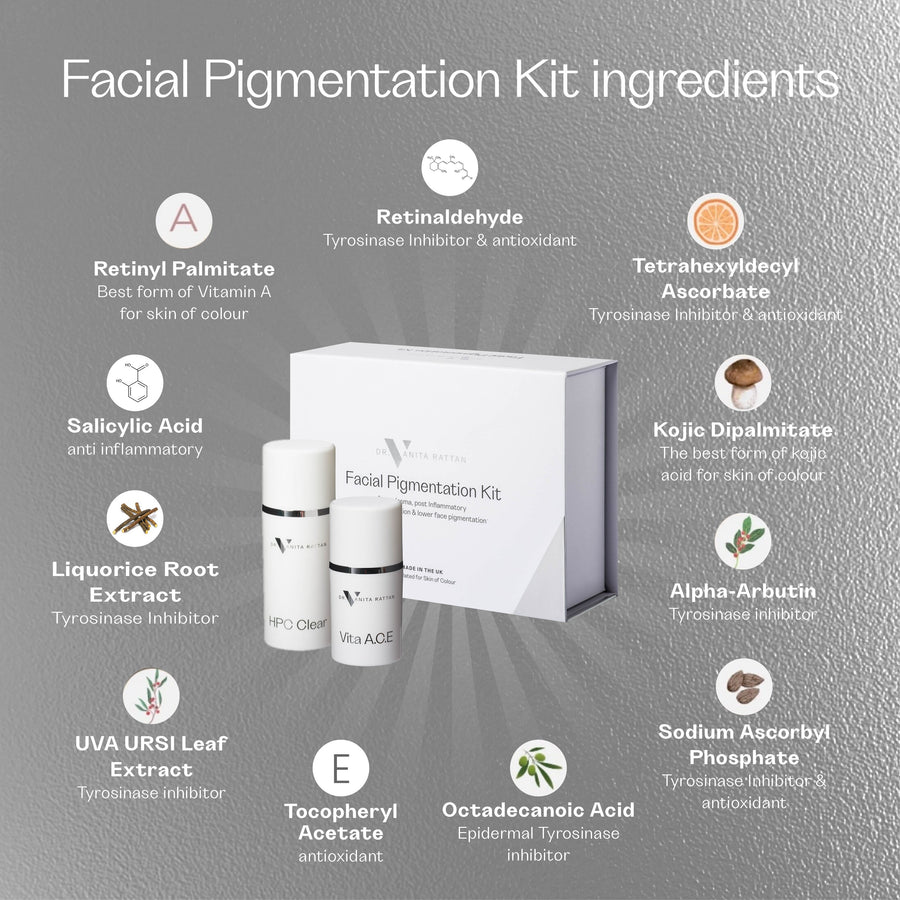 Dr V Facial Pigmentation Kit - Hyperpigmentation Treatment | Brown ...